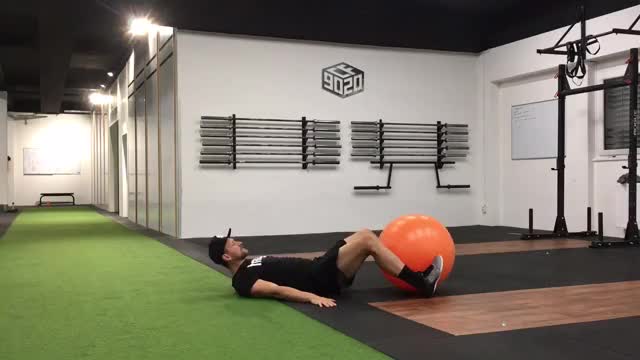 Swiss Ball Hip Crossover | myworkouts.io