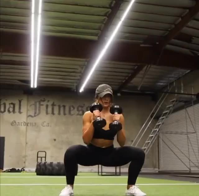 Standing DB Jabs To Squat Jabs | myworkouts.io